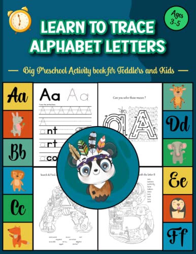 Learn to Trace Alphabet Letters: Big Preschool Activity book for ...