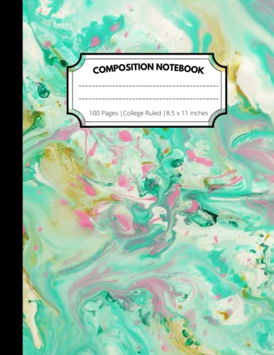 Marble Composition Notebook: College Ruled Composition Notebook, 100 ...