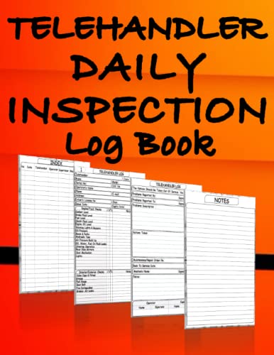 Telehandler Daily Inspection Log Book: Telehandler Operator and ...