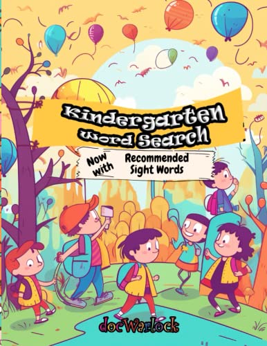 Kindergarten Word Search with Recommended Sight Words: Sight Words Word ...