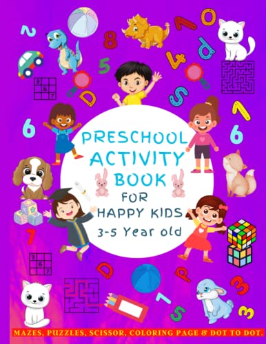 Preschool Activity Book for Happy Kids: Ages 3-5 Preschool Activity ...