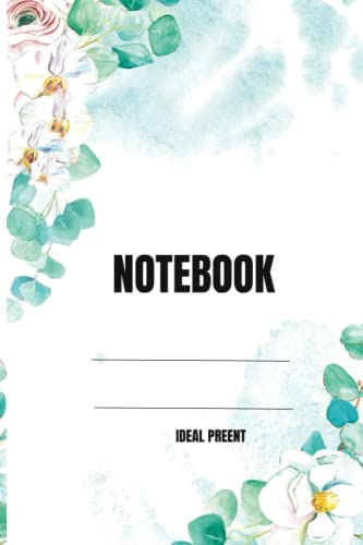 MY NOTEBOOK:: Stylish flower themed composition notebook; large print ...