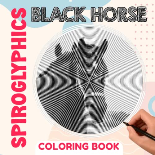 Black Horse Spiroglyphics Coloring Book: Spiral Book Wholly Black Hair ...