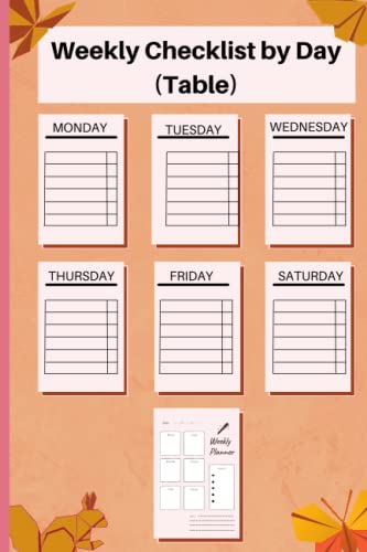 Texture Weekly Checklist by Day: The Ultimate 2023-2024 Planner with ...