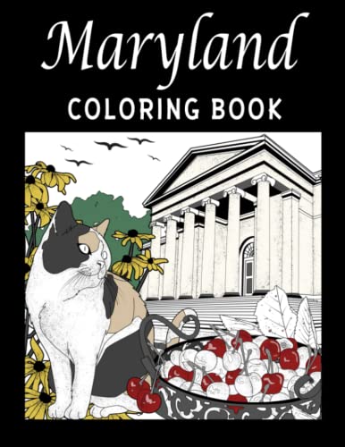Maryland Coloring Book: Adult Coloring Pages, Painting on USA States ...
