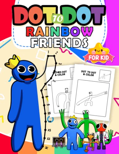 7 Colors Friends Jumbo Dot To Dot Book For kids: 30+ Fun Connect The ...