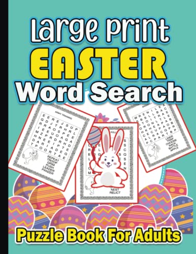 Large Print Easter Word Search Puzzle Book For Adults: Happy Easter Day ...