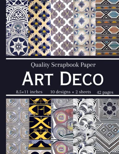 Art Deco Scrapbook Paper: 20 Double Sided Sheets, Decorative Craft ...