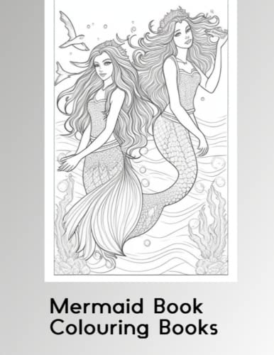 Enchanting Mermaid Adult Coloring Book - Detailed Illustrations of ...