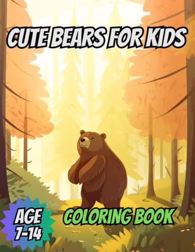 Bear Coloring Book: Cute Bears for Kids: Fun and Easy Coloring Pages ...