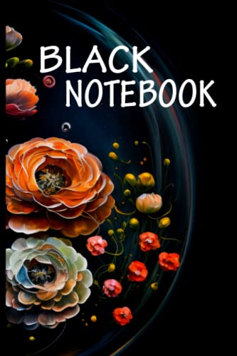 Black Paper Notebook: Plain Black Ruled Journal with Softcover for Work ...