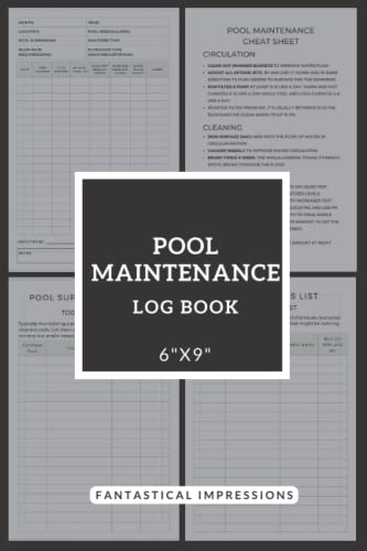 Pool Maintenance Log Book: Swimming Pool Maintenance Checklist, Pool ...
