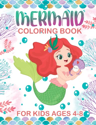 Mermaid Coloring Book: For Kids Ages 4-8. Summer Coloring Book by ...