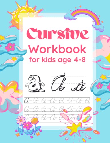 Cursive Handwriting Workbook for Kids Ages 4-8: Handwriting Practice ...