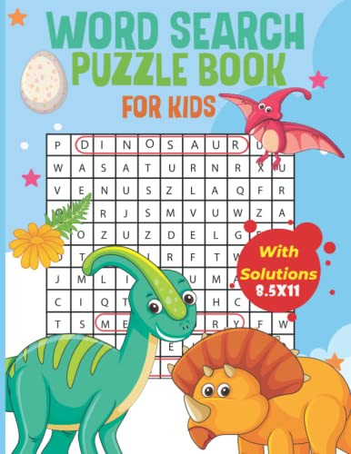 word search puzzle book for kids ages 10-12 dinosaur: more than 100 ...