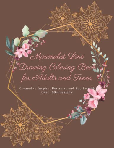 Minimalist Line Drawing Coloring Book for Adults and Teens: Fun Boho ...