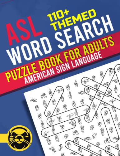 ASL Word Search American Sign Language: 110+ Word Search Puzzles With ...