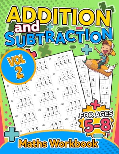 Addition and Subtraction Math Workbook Vol.2: For Ages 5-8 | 1st and ...