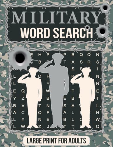 Military and Armed Forces Word Search For Adults: Large Print Word find ...
