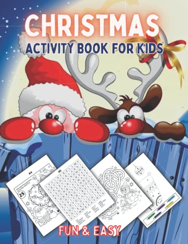 Fun & Easy Christmas Activity Coloring Book For Kids: Fun And Easy 100 ...