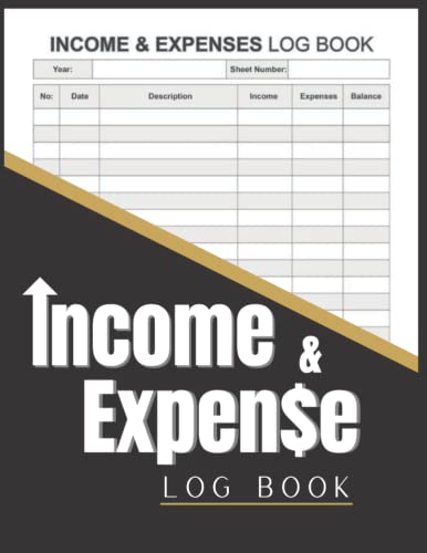 Income And Expense Log Book: Elegant Black: Simple Cash Accounting ...