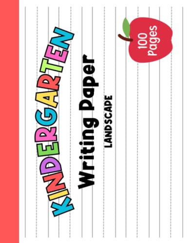 Kindergarten Writing Paper Landscape: Lined Paper With Dotted Lines ...