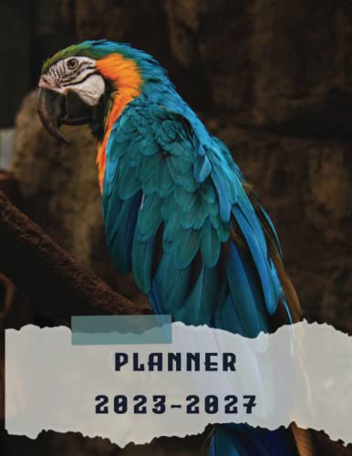 Parrot Agenda 2023-2025: Five year monthly planner with pages for notes ...