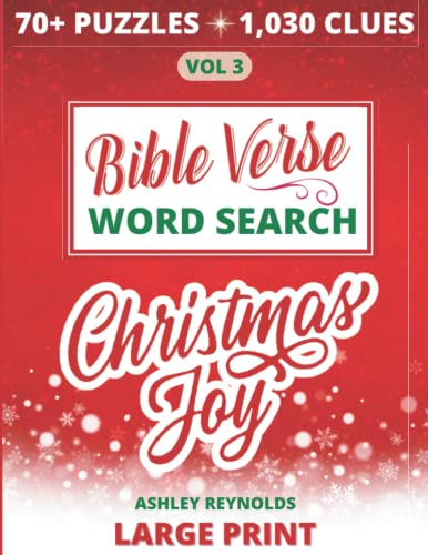 Bible Verse Word Search Volume 3: Christmas Joy: Holiday Gift Large ...
