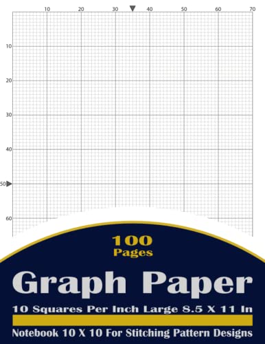 Graph Paper 10 Squares Per Inch Notebook: Grid Paper Notebook 10x10 For ...