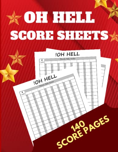 Oh Hell Score Sheets for Card Game: Double-Sided High-Quality Pages ...