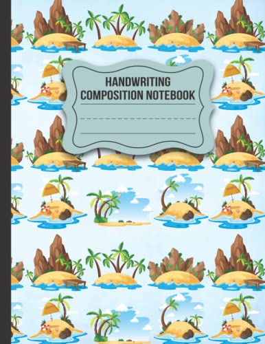 Beach Handwriting Composition Notebook: Beach Lovers Kids Toddlers Hand ...