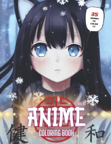 Anime coloring book | 35 Japanese Anime coloring pages: for Teens and ...