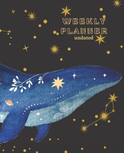 2023 Weekly Planner | Undated | Star Whale: Weekly Grid Layout | 7.25 x ...