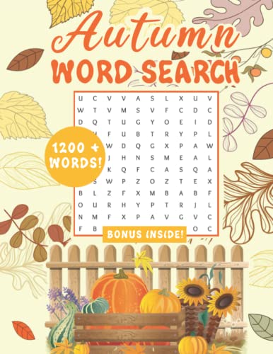 Autumn Word Search: Take a Moment to Relax and Have Fun with 1200 ...