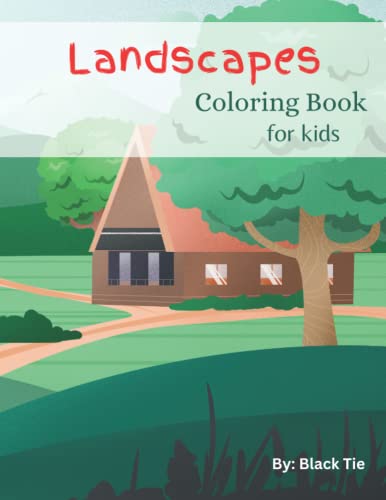 Landscapes Coloring Book: Nature Landscapes Coloring Book by black tie ...