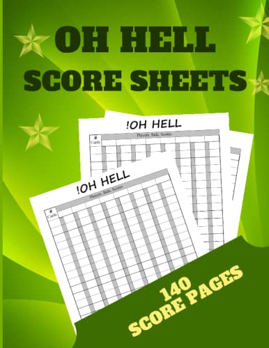Oh Hell Score Sheets for Card Game: Double-Sided High-Quality Pages ...