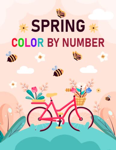 Spring Color by Numbers for Adults: Large Print Color By Numbers Of ...