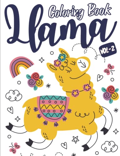 llama coloring book for kids: A Funny and Cute Coloring Gift for Llama ...