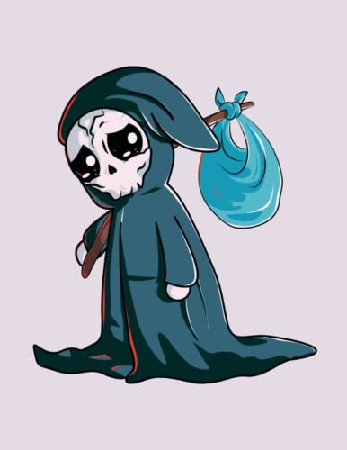 Pastel Goth Grim Reaper Notebook | Graph Paper | Math & Science ...