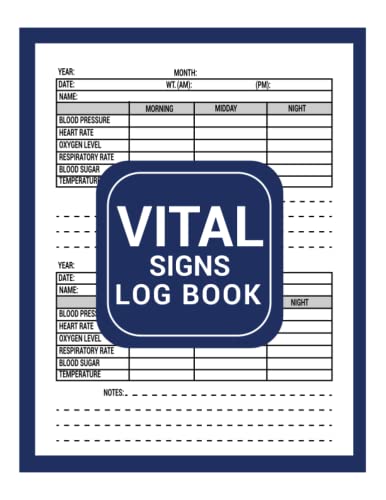 Vital Signs Log Book: Symtom health monitoring and medical record ...