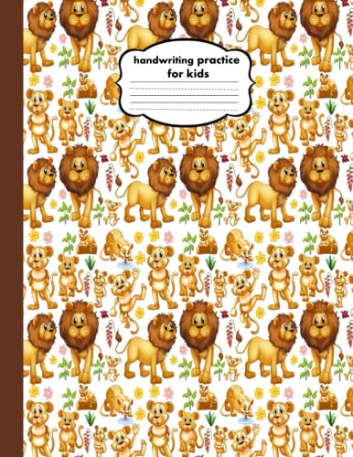 handwriting practice for kids: kindergarten notebook with lines ...