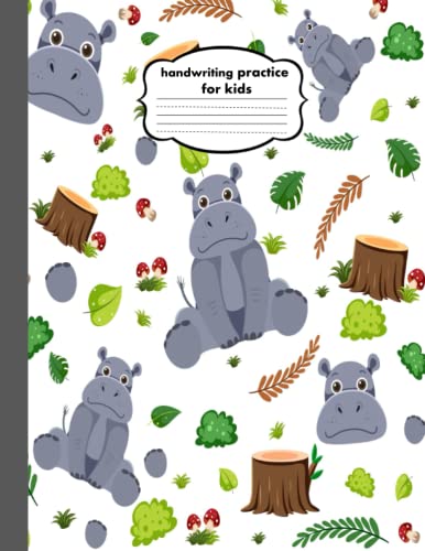 handwriting practice for kids: kindergarten notebook with lines ...