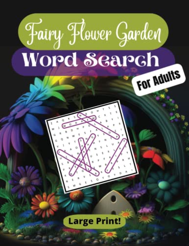 Fairy Flower Garden Word Search Book for Adults- Activity Wordfind ...