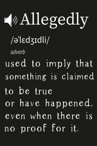 Allegedly notebook: Funny gift Notebook - Journal For Law Student ...