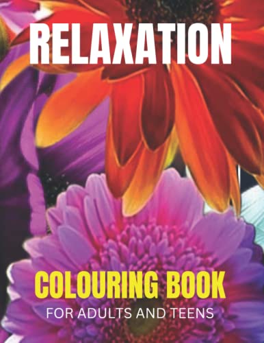 Relaxation Colouring Book For Adults and Teens: An easy and ...