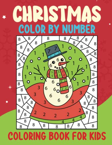 Christmas Color by Number Coloring Book For Kids: Fun and Cute ...
