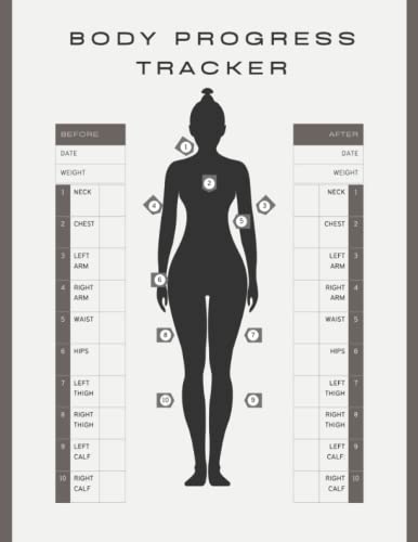 Body Progress Tracker: Weekly Weight Loss Tracking Journal Body ...