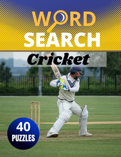 Cricket Word Search: Large print challenging activity book puzzles for ...