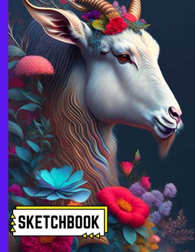 Sketchbook: Goat Sketch Book for Drawing: Blank Sketch Pad for Drawing ...