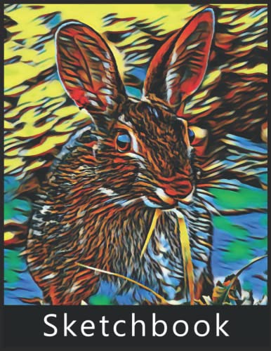 Rabbit Sketchbook: Large Blank White Pages for Painting, Drawing ...